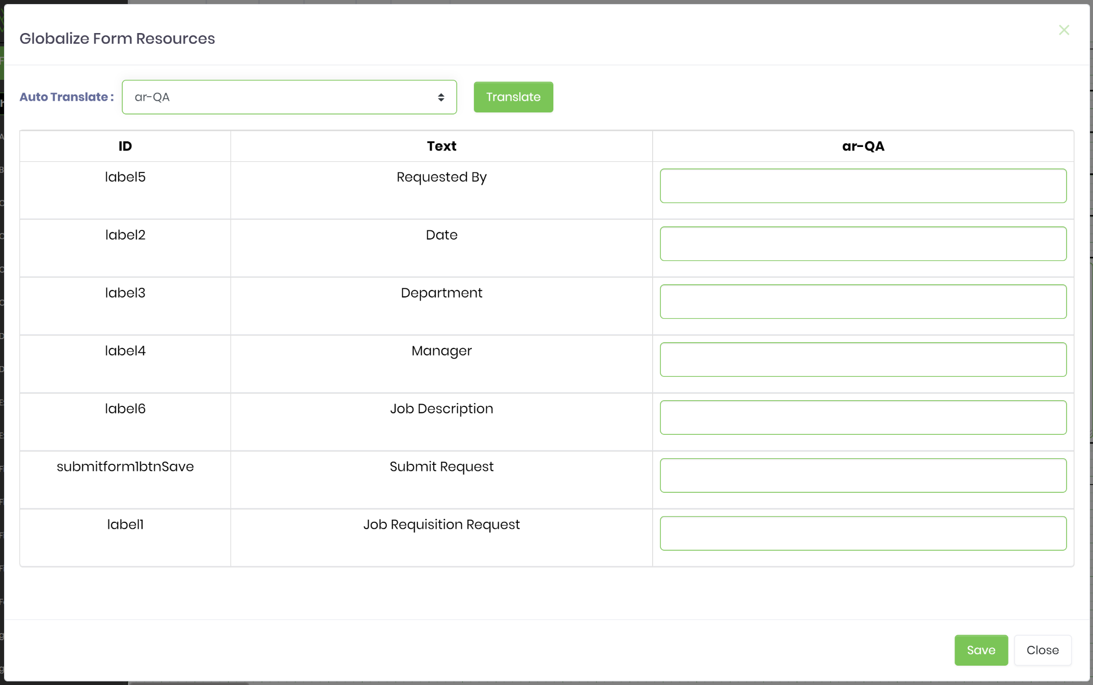 Globalizing a form - FlowWright