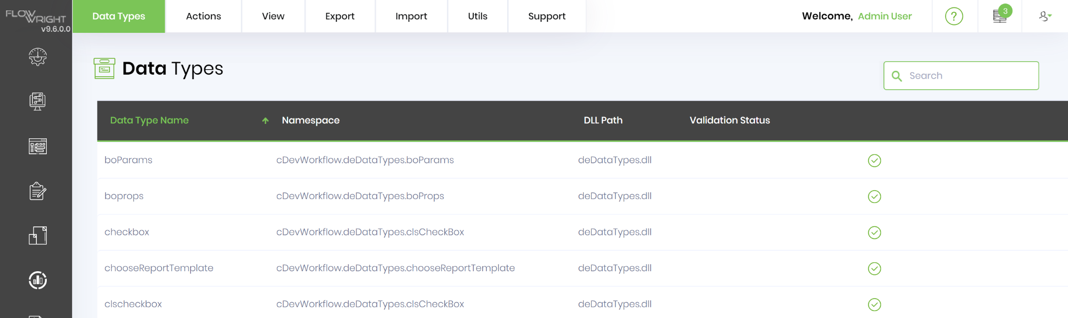 Table view - FlowWright