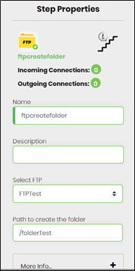 ftpCreateFolder Step - FlowWright