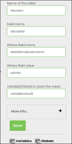 getDBFieldValue Step - FlowWright