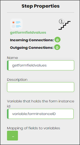 getFormFieldValues Step - FlowWright