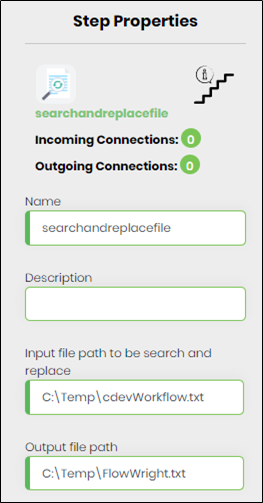 Search and replace file - FlowWright