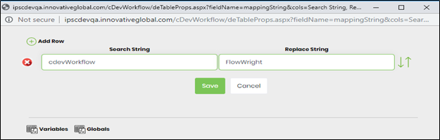 Search and replace file - FlowWright