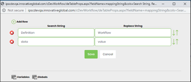 Search and replace string - FlowWright