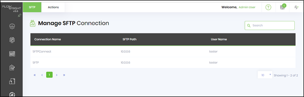 Upload file to SFTP server - FlowWright