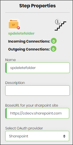 Delete a SharePoint folder - FlowWright