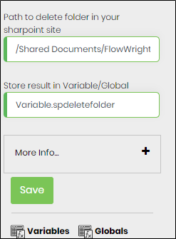 Delete a SharePoint folder - FlowWright