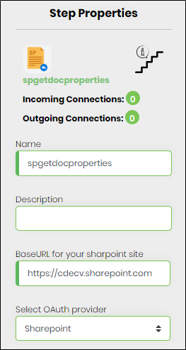 Get a SharePoint document Properties - FlowWright