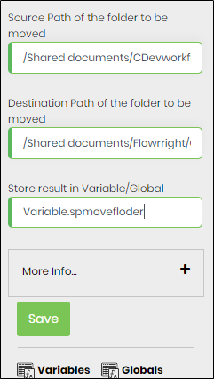 spMoveFolder Step - FlowWright