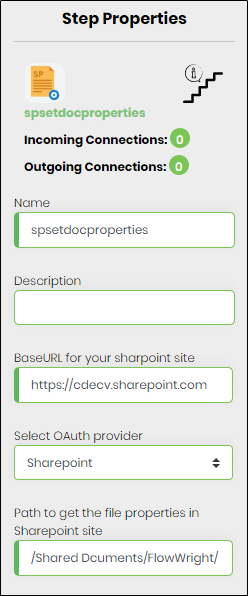 Set SharePoint document Properties - FlowWright