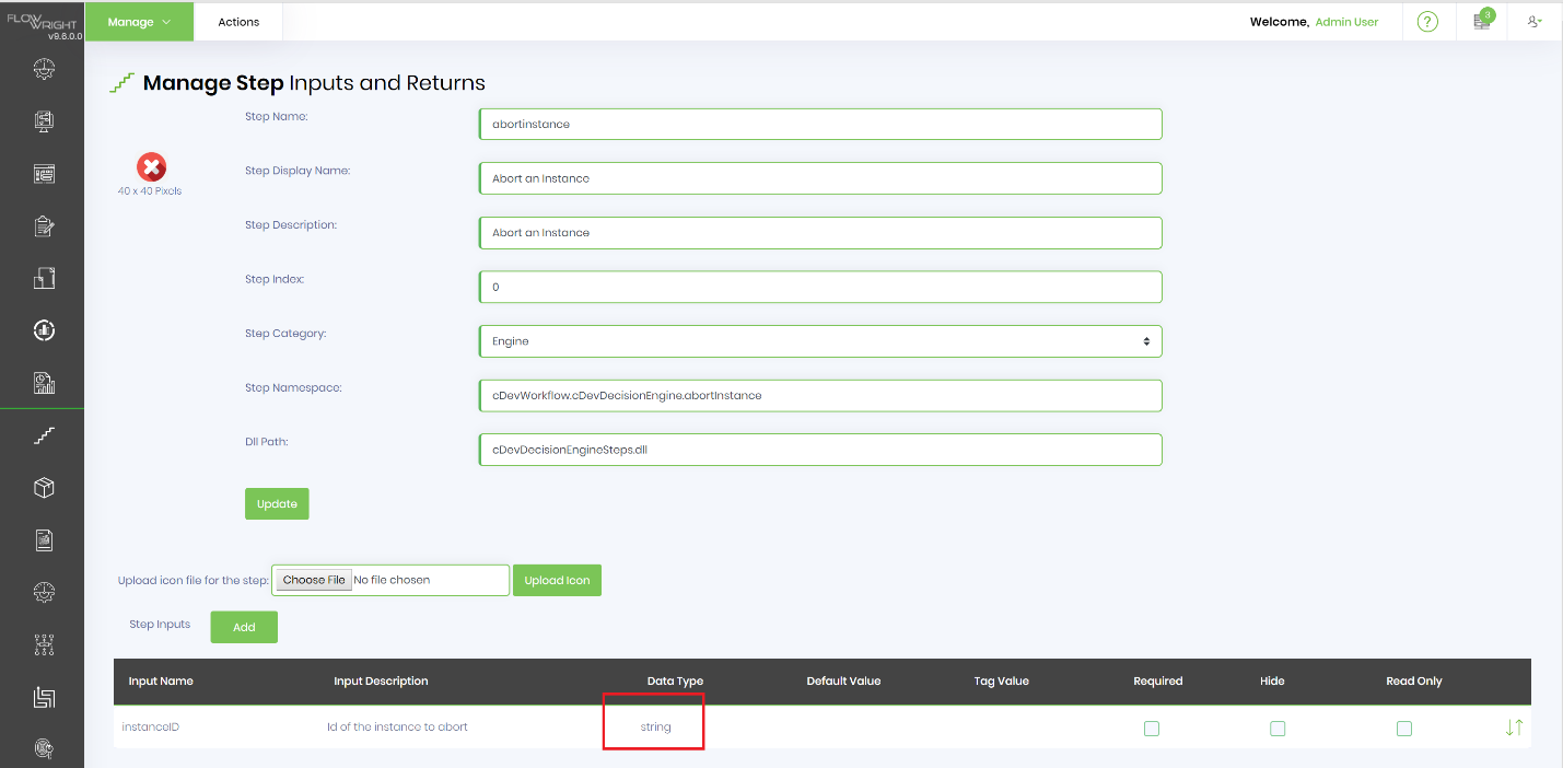 Custom Data Type - FlowWright