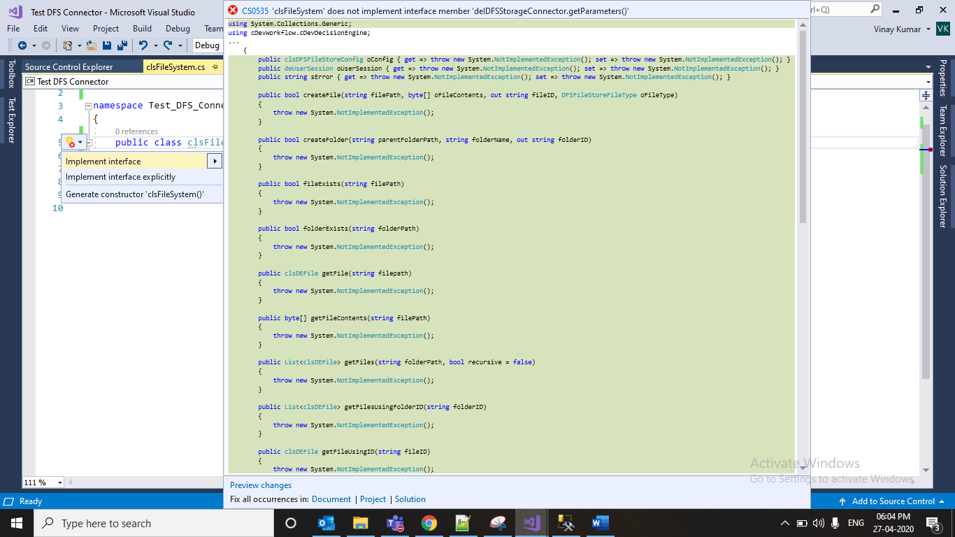Custom DFS Connector - FlowWright