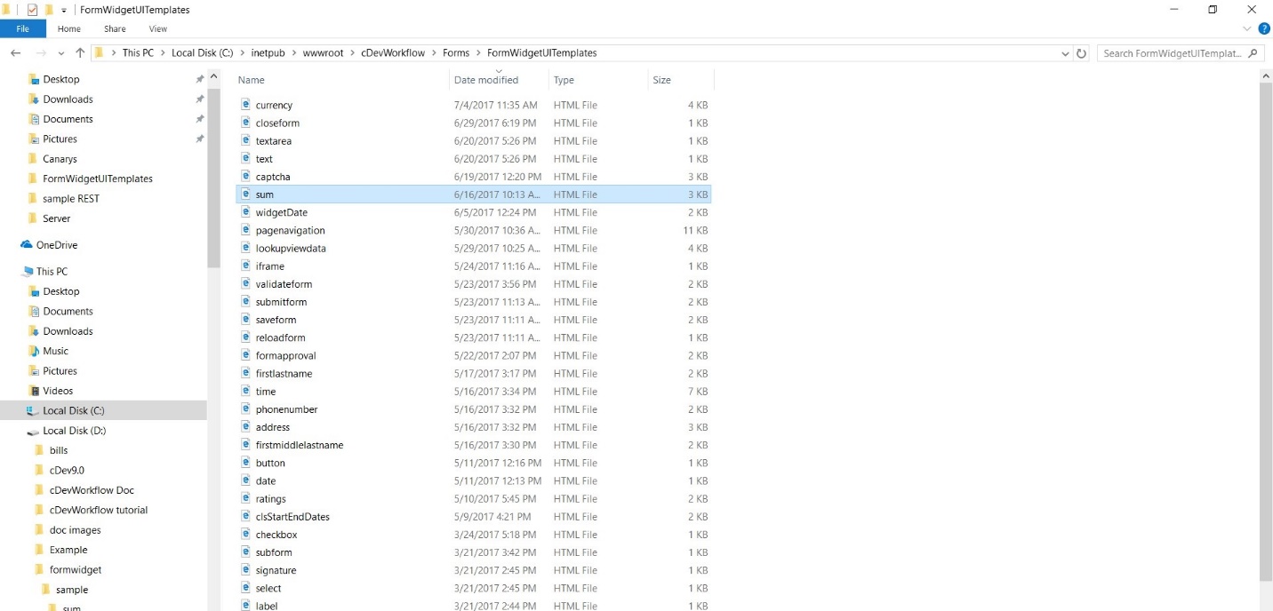 Simple Form Widget - Example 1 - FlowWright