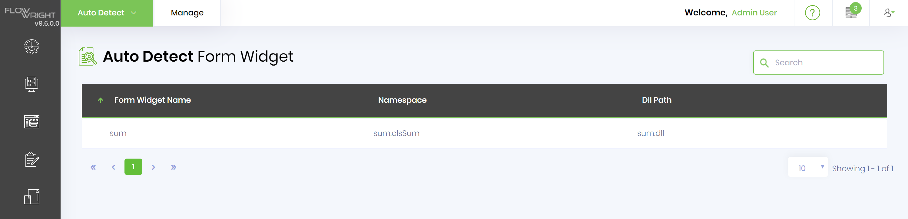Simple Form Widget - Example 1 - FlowWright