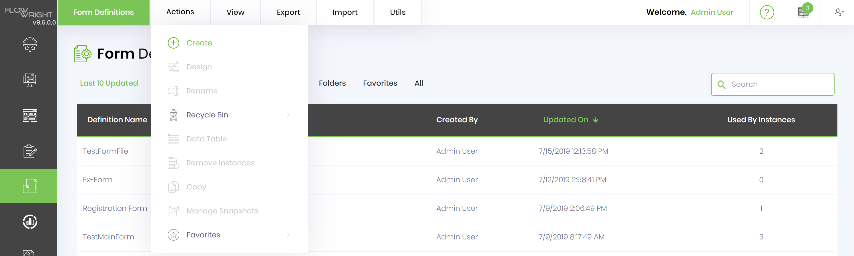Simple Form Widget - Example 1 - FlowWright
