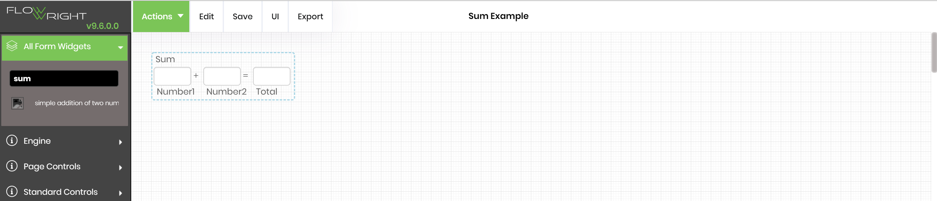 Simple Form Widget - Example 1 - FlowWright