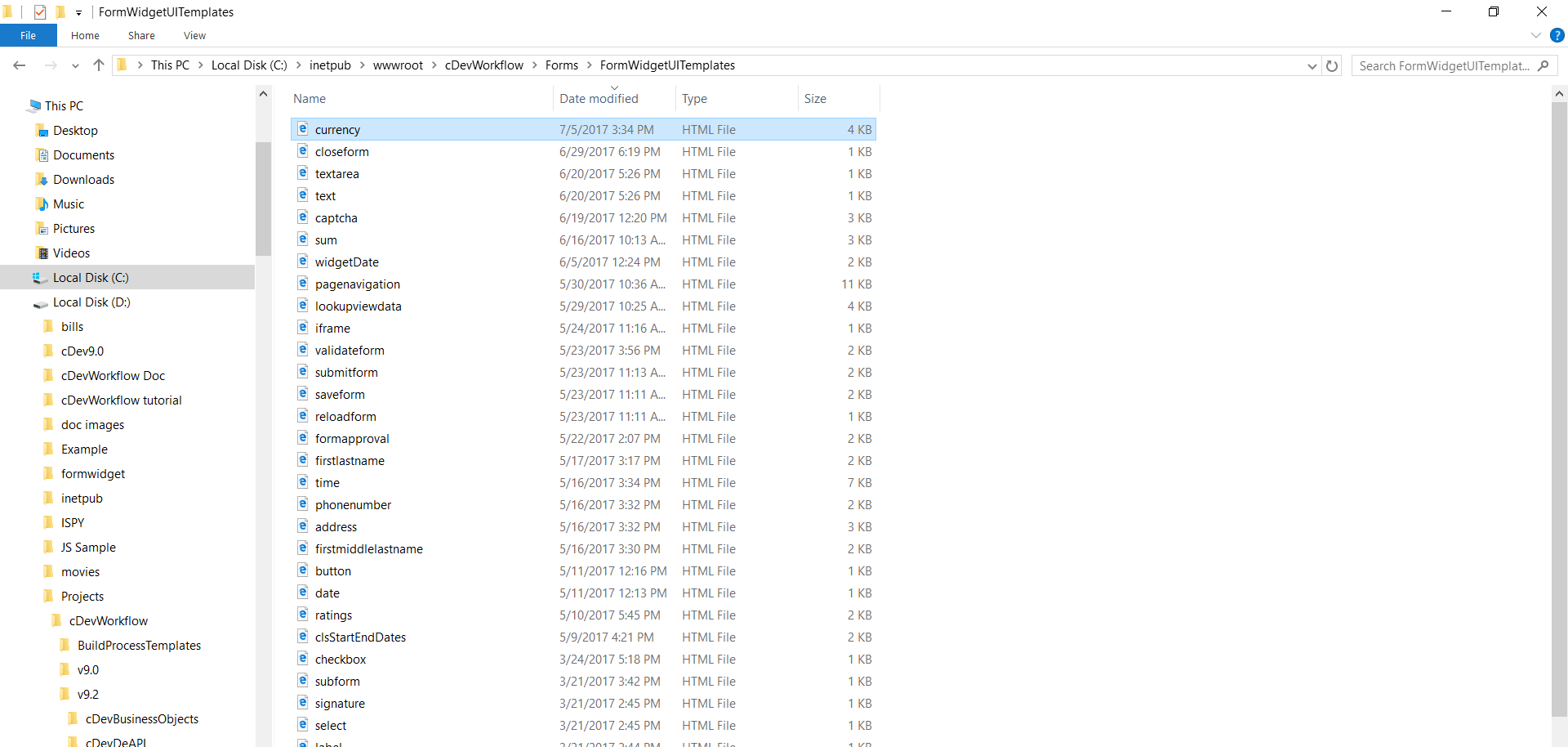 Simple Form Widget - Example 2 - FlowWright