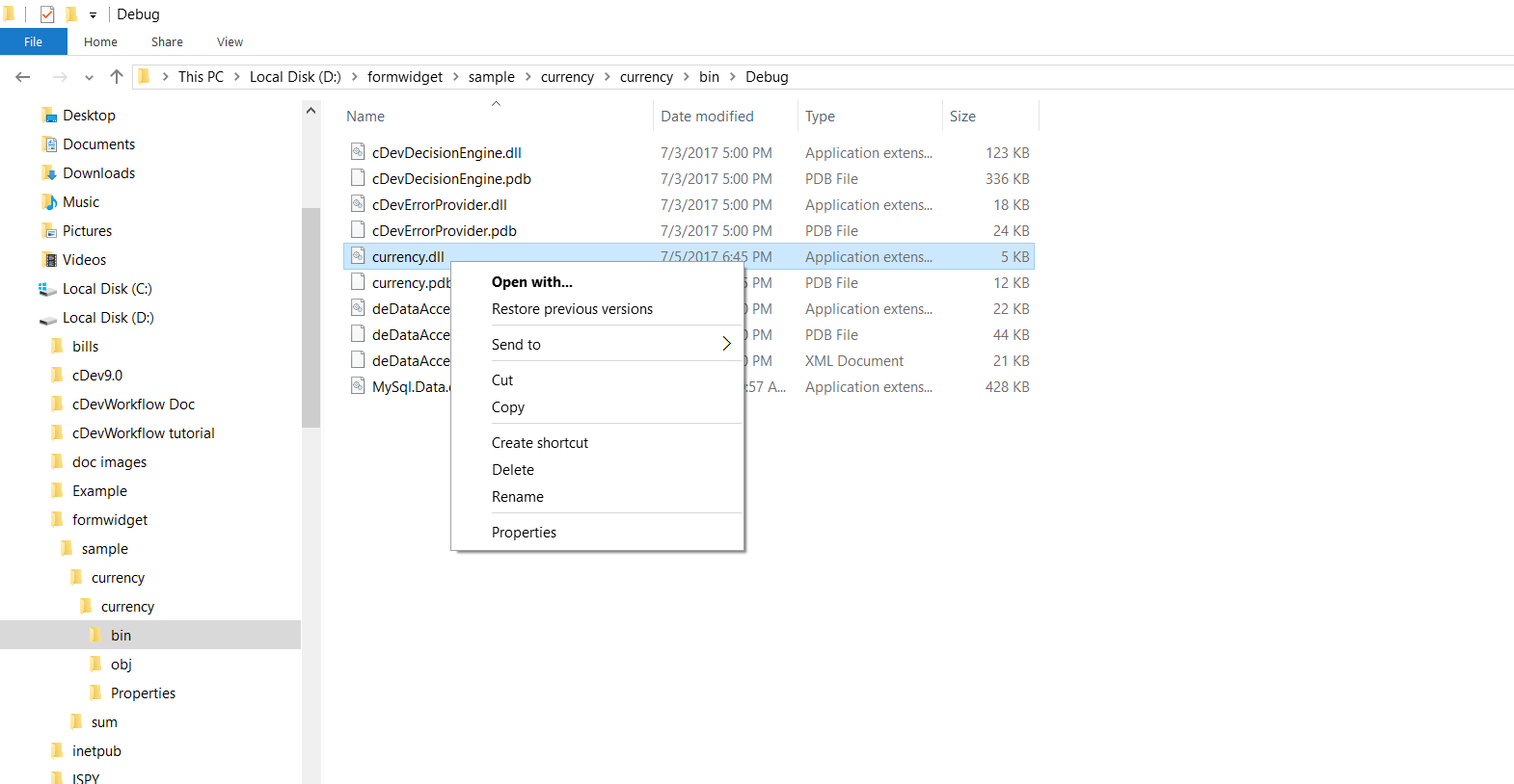 Simple Form Widget - Example 2 - FlowWright
