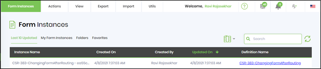 ExecuteForm Widget - FlowWright