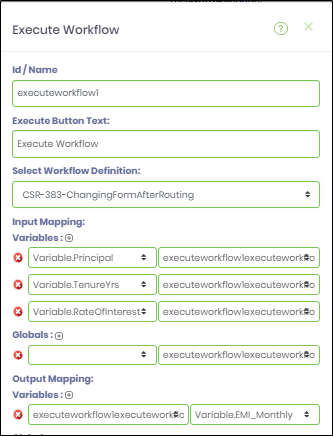 ExecuteWorkflow Widget - FlowWright
