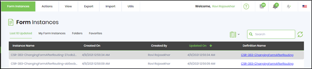 ExecuteWorkflow Widget - FlowWright