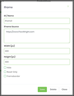 iFrame Widget - FlowWright