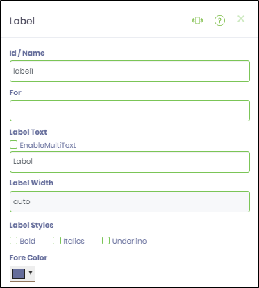Label Widget - FlowWright