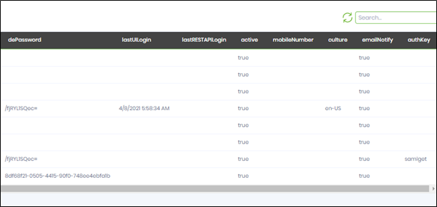 TableData Widget - FlowWright