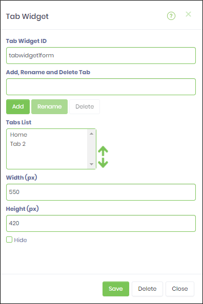 Tab Widget Flowwright