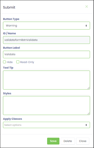 ValidateForm Widget - FlowWright
