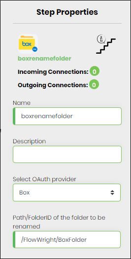 Rename folder in Box - FlowWright