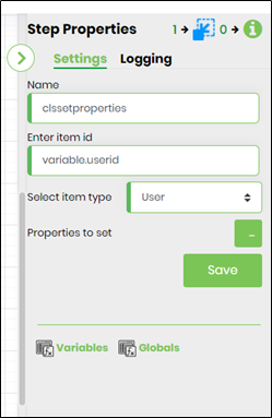 Set item properties - FlowWright