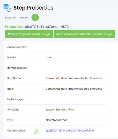 clsUTCToTimeZone Step - FlowWright