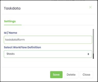 TaskData Widget - FlowWright