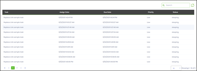 TaskData Widget - FlowWright