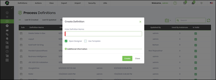 Design a process definition - FlowWright