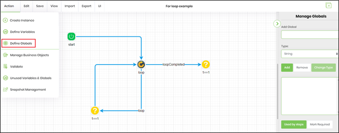 Managing variables / globals / business objects - FlowWright