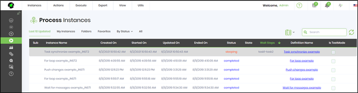 Creating an instance from the process designer - FlowWright