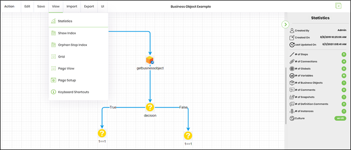 Statistics within the process designer - FlowWright