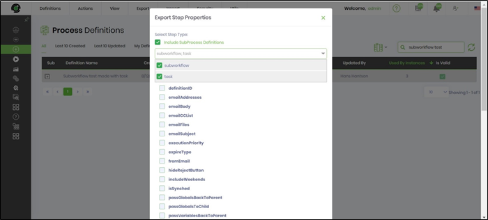 Exporting process definitions - FlowWright