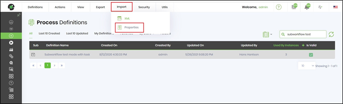 Import Process Definition - FlowWright