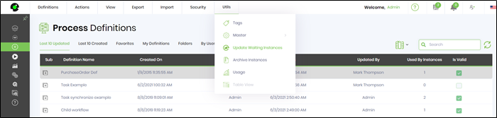 Update waiting instances - FlowWright
