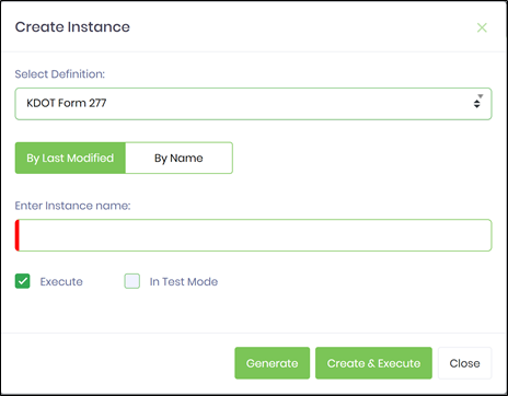 Create a new process instance - FlowWright