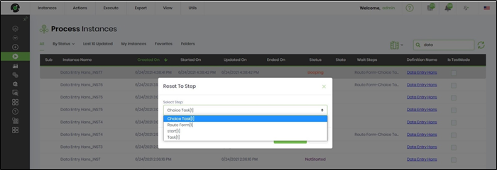 Create a new process instance - FlowWright