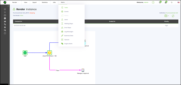 Render process instances - FlowWright