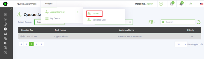 Queue assignment - FlowWright