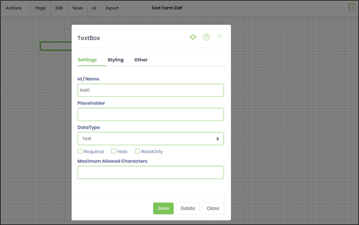 Using the form designer - FlowWright
