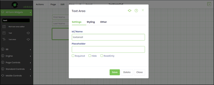 Using the form designer - FlowWright