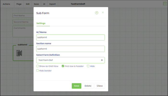 Embedding forms (sub-forms) - FlowWright