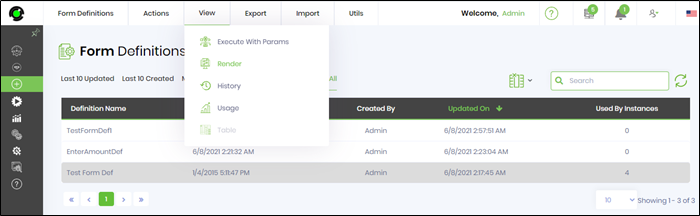 Render form definition - FlowWright
